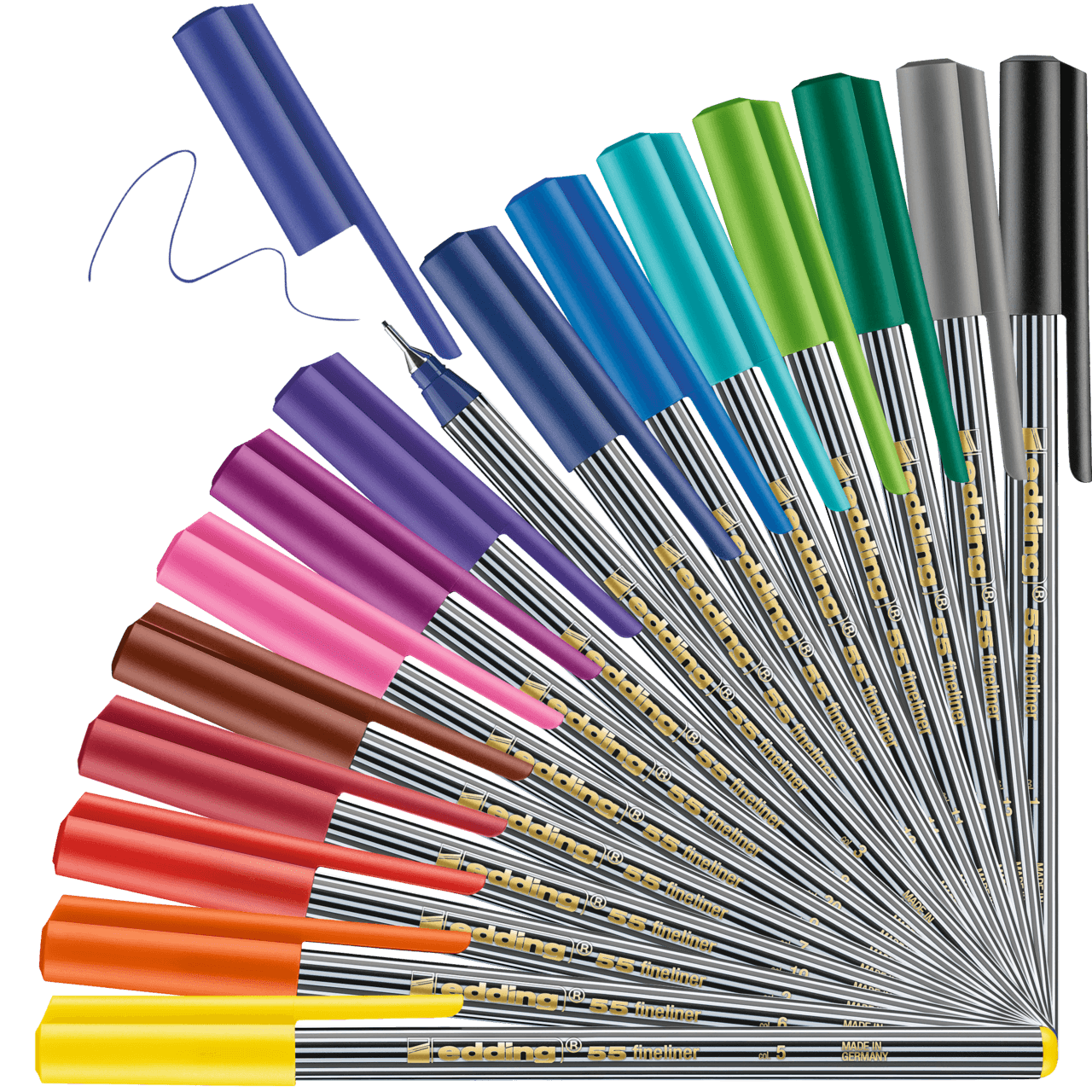 Set microfibra edding e-55 caja metálica de 16 piezas - Edding Argentina