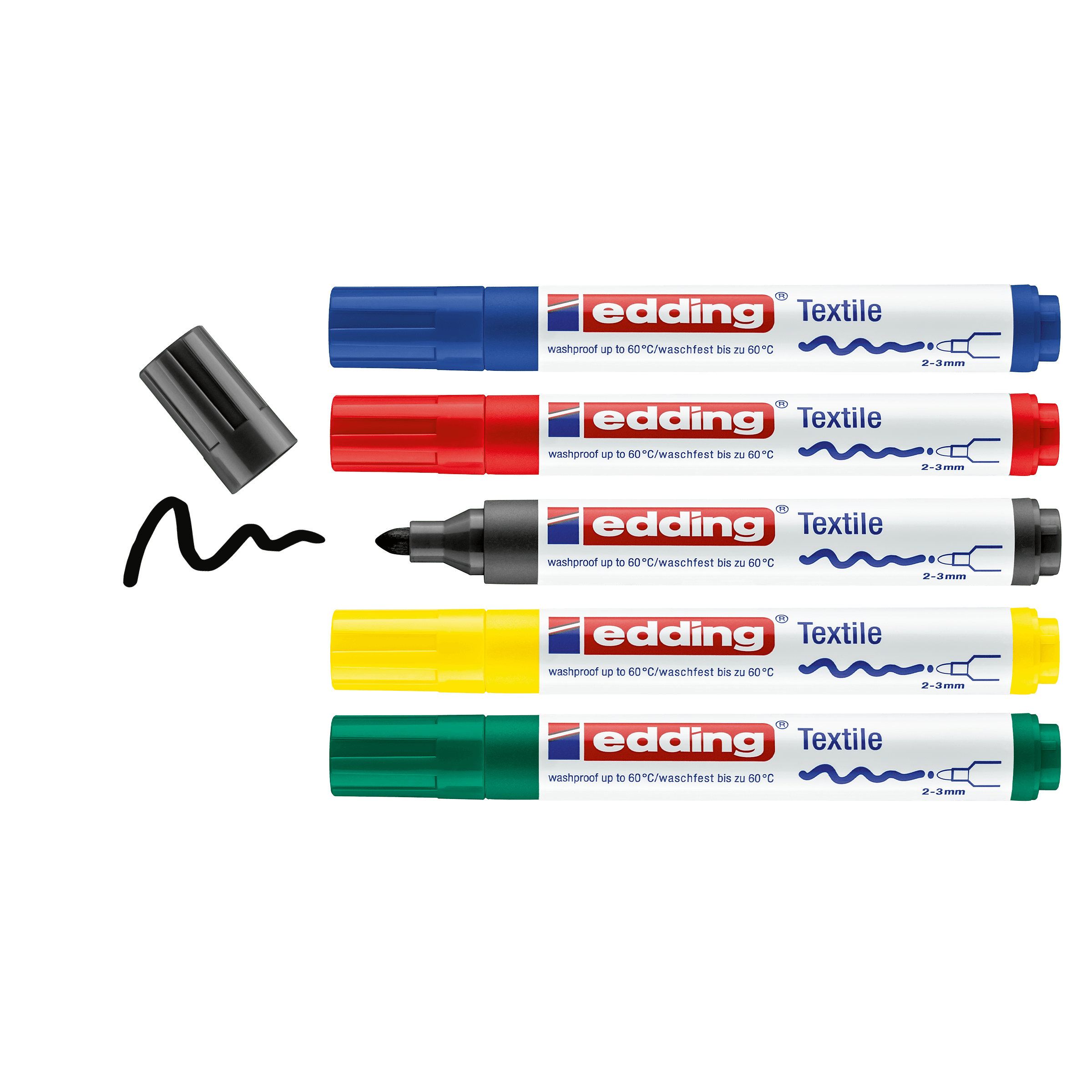 Marcador para tela edding 4500/5 set de 5 colores - Edding Argentina