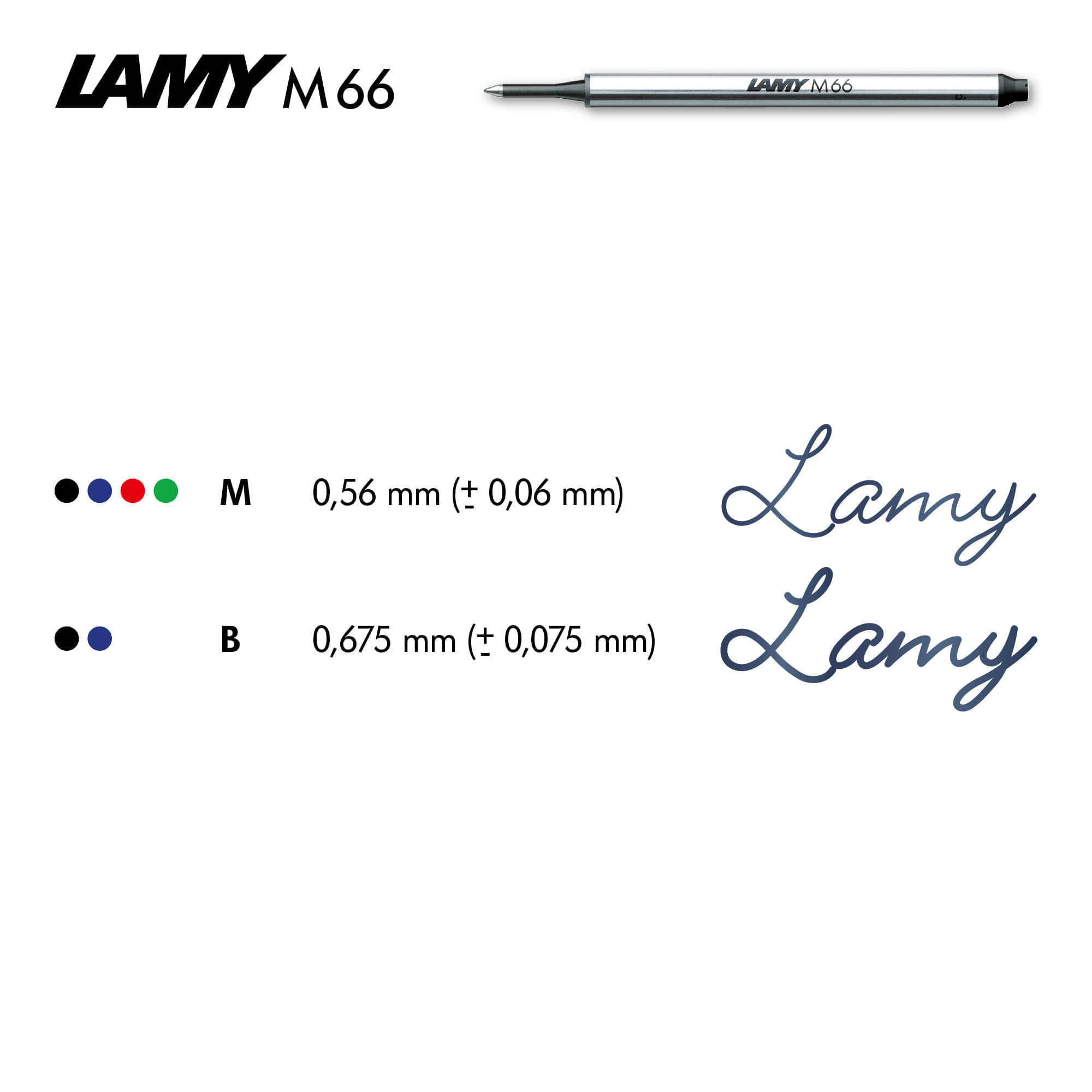 Repuesto para Roller Lamy M 66 trazo B - Lamy: Elementos de Escritura, Libretas y Más | Tienda ...